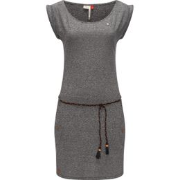 Ragwear Damen Shirtkleid "Tag", grau, Gr. XL, 50% Polyester, 38% Baumwolle, 12% Viskose, Kleider, leichtes Jersey-Kleid in melierter Optik