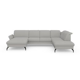 Sit & More Wohnlandschaft SIT & MORE, B:338cm H:84cm T:207cm, grau, Sofas, "Fashion U-Form", wahlweise mit Kopfteilverstellung, Vorziehsitz, motorisch,