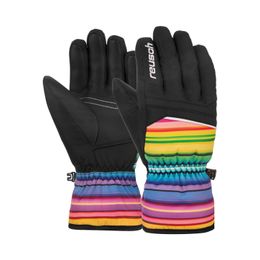 Reusch M&auml;dchen Skihandschuhe "Alan Junior", bunt, Gr. 4, 94% Polyester, 6% Polyurethan, Handschuhe, mit winddichter und atmungsaktiver Funktion