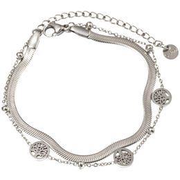 Firetti Damen Edelstahlarmband "Schmuck Geschenk Edelstahl Armschmuck Armkette Baum des Lebens", 22cm, Edelstahl, silber, Edelstahl, Armb&auml;nder, Made