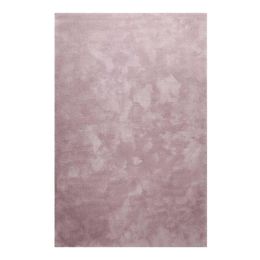 Teppich HOMIE LIVING, B:120cm H:20mm L:170cm, rosa, Polyester, Wohnzimmer, Teppiche, "Sienna", Hochflor, Microfaser, uni, weich & kuschelig,