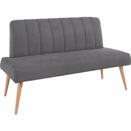 Sitzbank, B:162cm H:92cm T:68cm, grau, exxpo - SOFA FASHION, Struktur: Webvelour, 100% Polyester, Esszimmer, Sitzb&auml;nke, "Costa, moderne