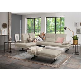 Ecksofa W.Schillig, B:284cm H:94cm T:224cm, braun, Flachgewebe S22 (100% Polyester), Wohnzimmer, Sofas, "broadway, Designsofa, toller Sitzkomfort,