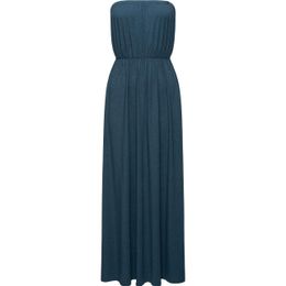 Ragwear Damen Sommerkleid "Awery", blau, Gr. L, Material: 48% Viskose, 47% Polyester, 5% Elasthan, Kleider, stylisches Damen Bandeaukleid mit