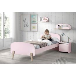 Kinderregal Vipack, H:22cm T:25cm, rosa, Holz teilmassiv, Holzwerkstoff, Regale, "Kiddy, Ablage Kiefer massiv, zum h&auml;ngen", Wandregal MDF Komponenten