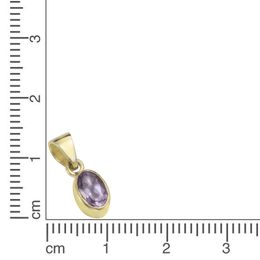 Vivance Damen Kettenanh&auml;nger "333/- Gelbgold mit Amethyst", one-size, Gold, 0,5 g, gelb, Gold, Schmuckanh&auml;nger