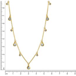 Firetti Damen Kette mit Anh&auml;nger "Schmuck Geschenk Silber 925 Halsschmuck Halskette Kreis rund", Silber 925 (Sterlingsilber), L: 45 B: 1mm, gold,
