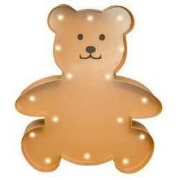 MARQUEE LIGHTS LED Dekolicht "Teddy", 18, H: 23cm, 1 Stk., braun, Leuchten, Wandlampe, Tischlampe Teddybär, Bär mit 18 Leuchtmittel - 20x23 cm