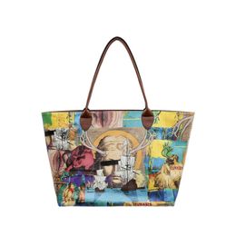 DOGO Damen Weekender "Weekender Schultertaschen Ancient Tales Damen Schultertasche", bunt, Lacklederimitat, Taschen, Handgefertigt
