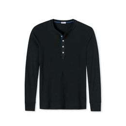 Herren Longsleeve "Longsleeve 1er Pack", schwarz, Gr. XL, Schiesser Revival, Obermaterial: 100% Baumwolle CO., Shirts