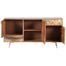 Sideboard GUTMANN FACTORY, B:150cm H:75cm T:40cm, beige, Wohnzimmer, Sideboards, Kommode, Breite 150 cm
