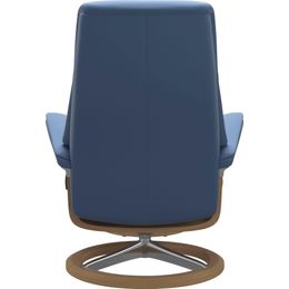 Relaxsessel stressless, B:78cm H:108cm T:78cm, blau, Leder BATICK: BATICK ist ein leicht korrigiertes, durchgef&auml;rbtes und genarbtes M&ouml;belleder, bei