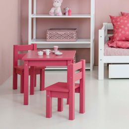 Kindersitzgruppe Hoppekids, pink, FSC-zertifizierter Holzwerkstoff, FSC-zertifiziertes teilmassives Holz, MDF, Sitzmöbel-Sets, "MADS