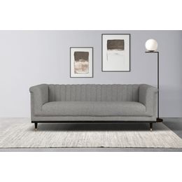 2-Sitzer Home Affaire, B:180cm H:71cm T:85cm, grau, 100% Polyester;Samtoptik (100% Polyester), Scheuertouren >100.000, Pilling: 5, Sofas, "Chamby",