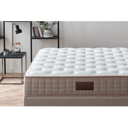 Taschenfederkernmatratze Yatas Bedding, B:90cm H:30cm L:190cm, beige, Obermaterial: 100% Polyester, Matratzen, "Majestät Premium, Top-Matratze mit