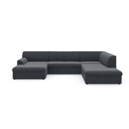 Wohnlandschaft DOMO collection, B:320cm H:78cm T:213cm, grau, Sofas, "Topper, elegant und zeitlos, komfortabel, U-Form", wahlweise mit Bettfunktion