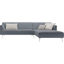 Ecksofa, B:317cm H:82cm T:179cm, blau, CREATION BY ROLF BENZ, Chenille COCO (72% Polyester, 15% Baumwolle, 13% Polyacryl), Wohnzimmer, Sofas, "CR.446