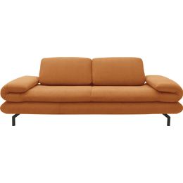 2-Sitzer, B:204cm H:83cm T:98cm, orange, LOOKS by Wolfgang Joop, 92% Polyester. 8% Nylon, Sofas, "LOOKS by Wolfgang Joop 2-Sitzer-Sofa >>LOOKS