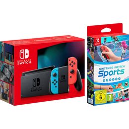 NINTENDO SWITCH Konsolen-Set, B:23,9cm H:10,2cm T:1,39cm, bunt, Spielekonsolen, inkl. Switch Sports
