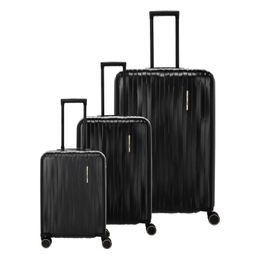 Travelite Damen Trolleyset "BARBARA & Travelite BARBARA NOVELTY", schwarz, Polycarbonat, unifarben, Koffer-Sets, Hartschalen-Kofferset Reisegepäck
