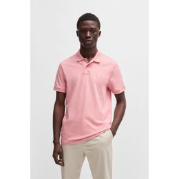 BOSS Orange Herren Poloshirt "Passenger", rosa, Gr. L, unifarben, Jersey, Obermaterial: 95% Baumwolle, 5% Elasthan, Shirts, mit Polokragen