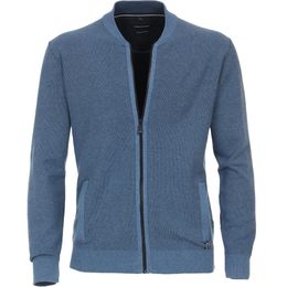 Casamoda Herren Strickjacke "Casamoda Strickjacke uni", blau, Gr. XXXL, 90% Baumwolle, 10% Polyamid, Strickjacken