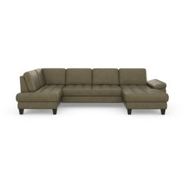 Sit & More Wohnlandschaft SIT & MORE, B:338cm H:88cm T:172cm, gr&uuml;n, 100% Polyester, Sofas, "Westham U-Form", wahlweise mit Bettfunktion, Bettkasten,