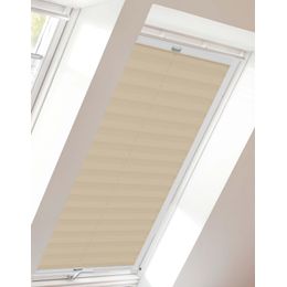 Dachfensterplissee SUNLINES, B:38cm H:94cm, beige, Obermaterial: 100% Polyester, Plissees, "Classic Style Crepe", mit F&uuml;hrungsschienen