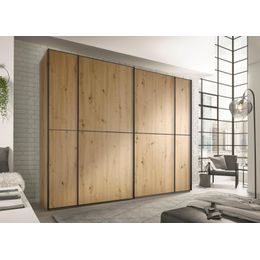 Schwebet&uuml;renschrank STAUD, B:249cm H:240cm T:68cm, braun, Holzwerkstoff, Schr&auml;nke, "Sonett 200 G, Made in Germany", mit vier verschiedenen