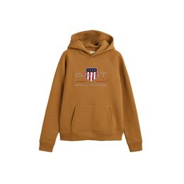Gant Mädchen Sweatshirt "Sweatshirt Archive Shield Hoodie", braun, Gr. 170, Obermaterial: 78% Baumwolle CO. 22% Polyester PES., Sweatshirts