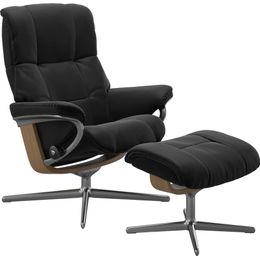 stressless "Mayfair" Set, Relaxsessel mit Hocker, mit Hocker, mit Cross Base, Gr&ouml;&szlig;e S, M & L, Holzakzent Eiche