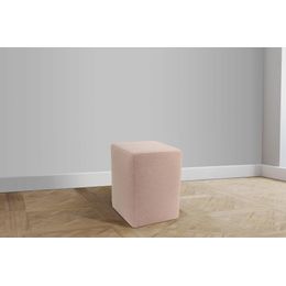 Polsterhocker DOMO collection, B:38cm H:47cm T:38cm, rosa, 100% Polyester, Hocker, "700012 B/T/H: 38/38/47 cm", in 2 Wochen lieferbar, in vielen