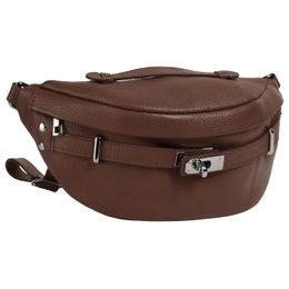 Samantha Look Damen G&uuml;rteltasche, braun, Leder, clean, Taschen, echt Leder, Made in Italy