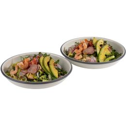 APS Speiseteller "Emaille-Teller tief", 22cm, beige, Speiseteller, Emaille, tief, &Oslash; 22 cm H: 3,5 cm