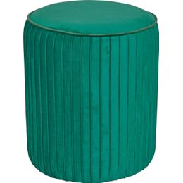 Hocker Home Affaire, B:38cm H:46cm T:38cm, gr&uuml;n, Samtbezug 100% Polyester, Garten, Hocker