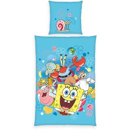 Spongebob Bettw&auml;sche SPONGE BOB, bunt, Renforc&eacute;, Obermaterial: 100% Baumwolle, Jugendzimmer, Bettw&auml;sche, "Sponge Bob", Wendebettw&auml;sche