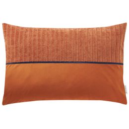 Kissenh&uuml;lle Tom Tailor HOME, B:58cm H:0,5cm L:38cm, orange, Baumwolle, Polyester, Kissenbez&uuml;ge, "Cord", mit Stickerei