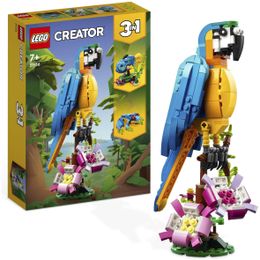 Lego Kinder Konstruktionsspielsteine "Exotischer Papagei (31136), Lego Creator 3in1", bunt, Kunststoff, Spielbausteine