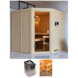 Karibu Sauna "Kotka", Saunaofen, integrierte Steuerung, 9 kW, beige, Saunen, Ofen 9 kW integr. Strg