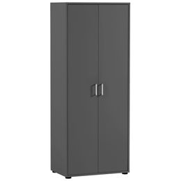 Aktenschrank Welltime, B:65,1cm H:163,6cm T:41cm, grau, FSC-zertifizierter Holzwerkstoff, B&uuml;ro, Schr&auml;nke, "Baku", Stauraumschrank, 65x163 cm, T&uuml;ren