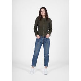 Freaky Nation Damen Lederjacke "Fast Tula", gr&uuml;n, Gr. S, Oberstoff: 100% Leder, Futter: 100% Cotton, Jacken