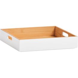 zeller PRESENT Tablett, B/L: 30cm, wei&szlig;, Tabletts, auch als Aufbewahrungskiste geeignet