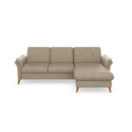 Sit & More Ecksofa SIT & MORE, B:268cm H:90cm T:176cm, beige, Wohnzimmer, Sofas, "G&ouml;teborg", Sitztiefenverstellung und Federkern, wahlweise mit Bettfunktion