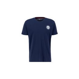 Herren T-Shirt "Doted SL T-Shirt", blau, Gr. L, Alpha Industries, Obermaterial: 100% Baumwolle, Shirts