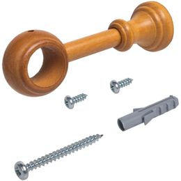Tr&auml;ger Liedeco, L:12,5cm, braun, Gardinenstangenhalterungen, "Th&uuml;ringen", f&uuml;r Gardinenstangen &Oslash; 28 mm
