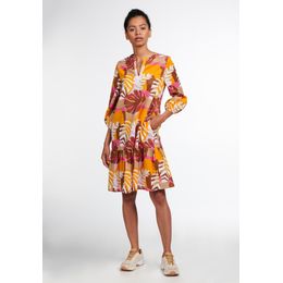 Eterna Damen Blusenkleid "CLASSIC FIT"orange, Gr. 38, Popeline, 100% cotton, Kleider