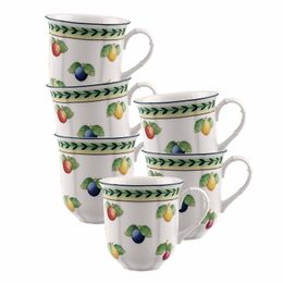 Villeroy & Boch VILLEROY & BOCH Becher "Henkelbecher French Garden Fleurence 250 ml 6er Set bunt", bunt, Trinkgefäße