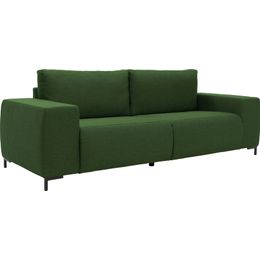 Big-Sofa, B:242cm H:87cm T:88cm, gr&uuml;n, LOOKS by Wolfgang Joop, 100% Polyester, Sofas, "Looks VI", gerade Linien, in 2 Bezugsqualit&auml;ten