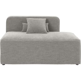 Recamiere Home Affaire, B:140cm H:76,5cm T:93cm, grau, 100% Polyester, Sofas, "Sundstrup", Modulserie, individuelle Zusammenstellung