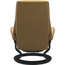 Relaxsessel stressless, B:82cm H:108cm T:81cm, gelb, Wohnzimmer, Sessel, "View", mit Classic Base, Gr&ouml;&szlig;e M,Gestell Schwarz